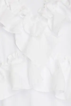 Simone Rocha Ruffled Cotton-poplin Midi Dress
