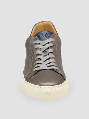 Johnston & Murphy Jared Leather Sneakers - Gray