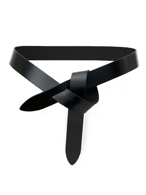 Isabel Marant Lecce Knotted Leather Belt - Black