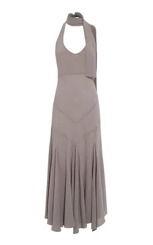 SIEDRES Siedrés Scarf-detailed Midi Halter Dress