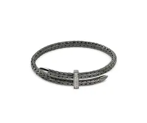 John Hardy Spear Pave Flex Cuff