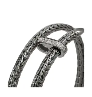 John Hardy Spear Pave Flex Cuff