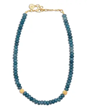 CAPUCINE DE WULF Berry Beaded Necklace - Ocean Jade/gold