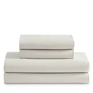 Calvin Klein Pearl Edge Cotton Sateen 300 Thread Count Sheet Set - Ivory