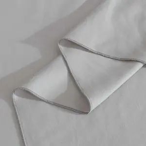 Calvin Klein Pearl Edge Cotton Sateen 300 Thread Count Sheet Set - Medium Grey