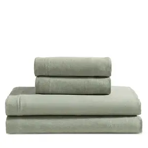 Calvin Klein Modern Melange Jersey 4 Piece Sheet Set - Lichen Green