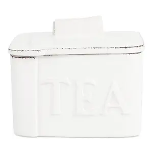 VIETRI Lastra Tea Canister - White
