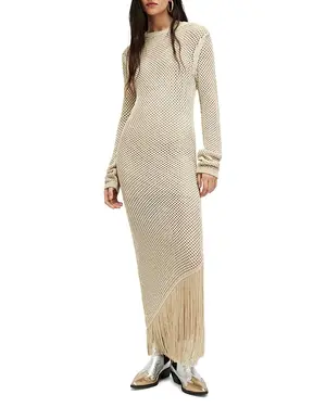 all saints lace trim sweatshirt dress ALLSAINTS Yama Sweat Dress