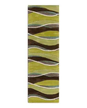 Kas Eternity Landscapes Runner Area Rug, 2'3 X 7'6 - Lime