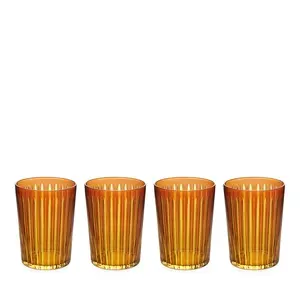 L'Objet Prism Highball Glasses, Set Of 4 - Amber