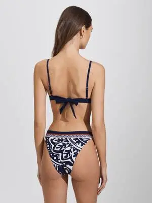 REISS Mia Printed Bikini Top