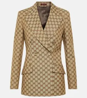 Gucci Gg Canvas Double-breasted Blazer