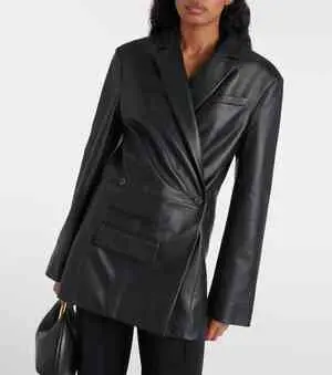 Jacquemus La Veste Tibau Cuir Leather Blazer