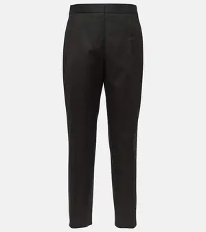 JIL SANDER Cotton Gabardine Straight Pants