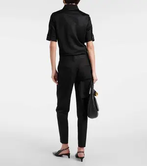JIL SANDER Cotton Gabardine Straight Pants