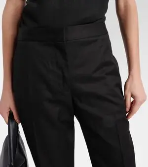 JIL SANDER Cotton Gabardine Straight Pants