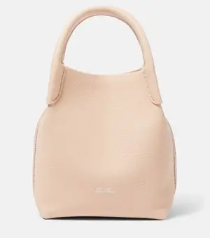 Loro Piana Bale Small Leather Tote Bag - Beige