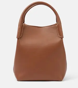 Loro Piana Bale Small Leather Tote Bag - Brown