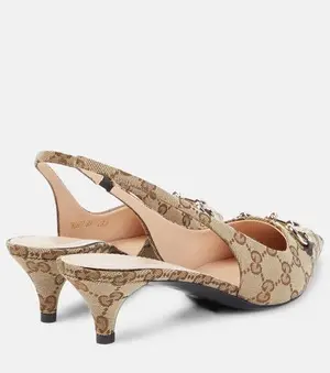 Gucci Horsebit Gg Slingback Pumps