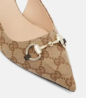 Gucci Horsebit Gg Slingback Pumps