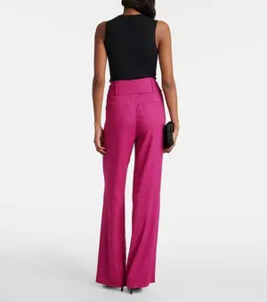Veronica Beard Sunny Flared Pants - Red