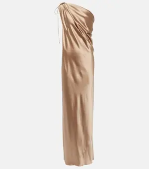 Max Mara Opera One-shoulder Silk Satin Gown