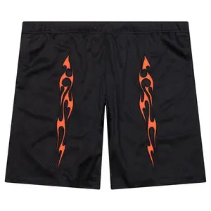 PLEASURES Flame Mesh Shorts - Black