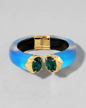 Alexis Bittar Alexis Bittar Bonbon Crystal Lucite Hinge Bracelet Cerulean
