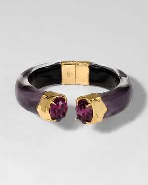 Alexis Bittar Bonbon Crystal Lucite Hinge Bracelet - Fig