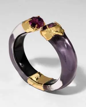 Alexis Bittar Bonbon Crystal Lucite Hinge Bracelet - Fig