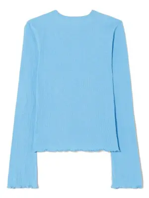 RE/DONE Bell-sleeved Crinkled Top