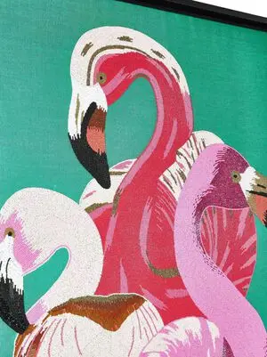 Jonathan Adler Flamingo Bead-embellished Wall Art