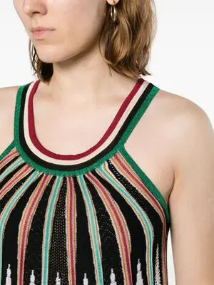 FORTE_FORTE Patterned Intarsia-knit Midi Dress