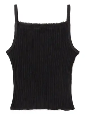 RE/DONE Ribbed-knit Cotton Tank Top