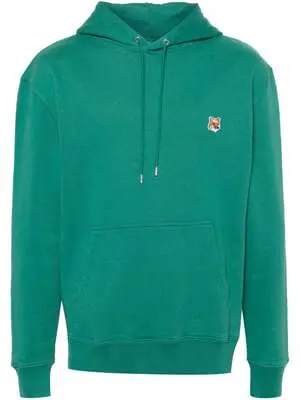 Maison Kitsuné Fox Head Cotton Hoodie - Green