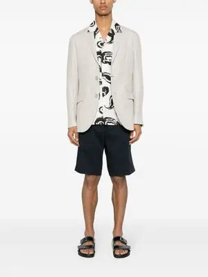 Etro Pegaso Embroidery Shorts - Blue