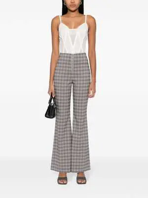 Remain Birger Christensen Checked Flared Trousers