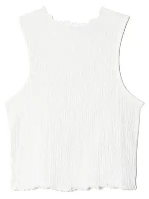 RE/DONE Crinkled Cropped Top