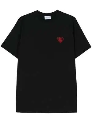 FAMILY FIRST Embroidered-logo Cotton T-shirt - Black