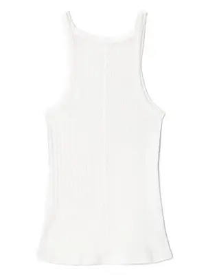 RE/DONE Mixed-panel Ribbed Tank Top
