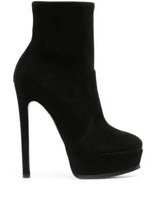 Casadei Flora 140mm Platform Ankle Boots - Black