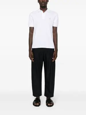 Herno Logo-embroidered Piqué Polo Shirt - White