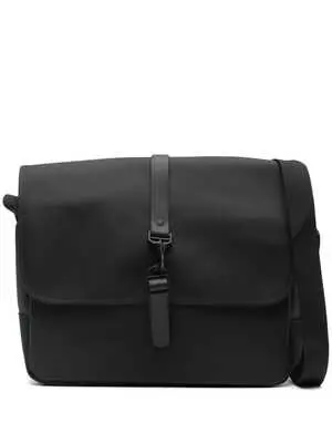 Rains Foldover-top Laptop Bag - Black