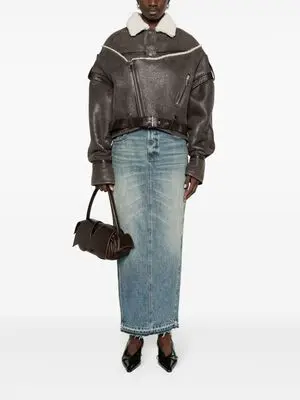 MANOKHI Leather Biker Jacket