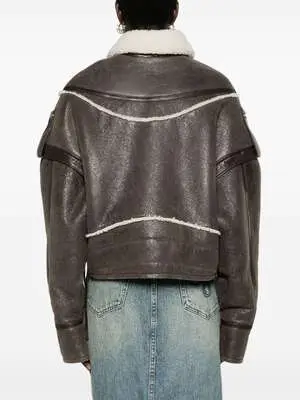 MANOKHI Leather Biker Jacket