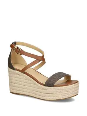 Michael Kors Serena Monogram Wedge Sandals