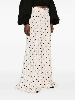 Zimmermann Double Tuck Polka-dot Palazzo Pants