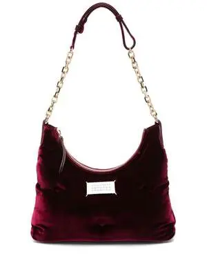 MAISON MARGIELA Small Glam Slam Velvet Shoulder Bag - Red
