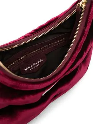 MAISON MARGIELA Small Glam Slam Velvet Shoulder Bag - Red