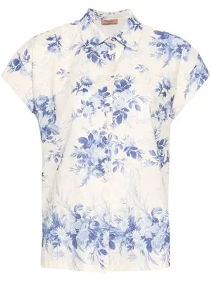 TWINSET Floral-print Shirt - Neutrals